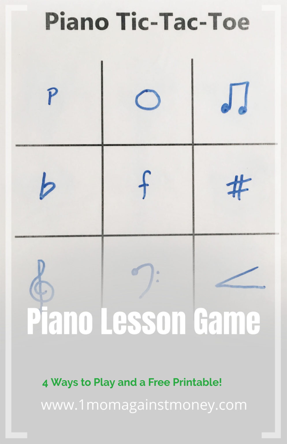 Piano Tic-Tac-Toe Game