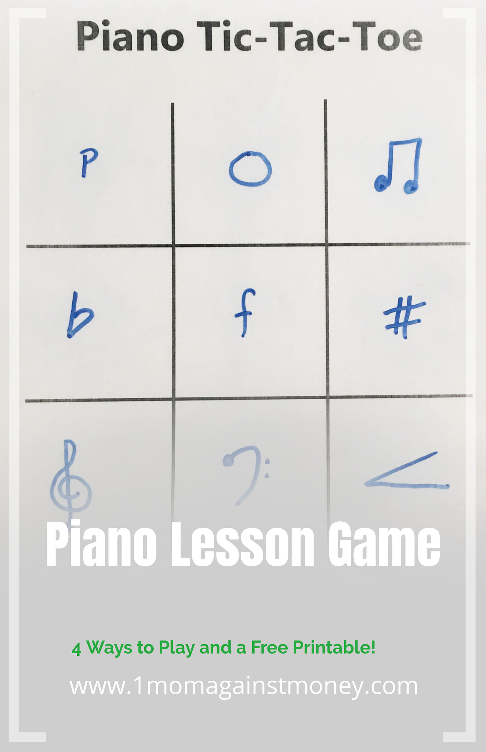 Piano Tic-Tac-Toe Game
