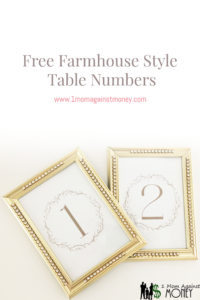 Free Farmhouse Style Table Numbers