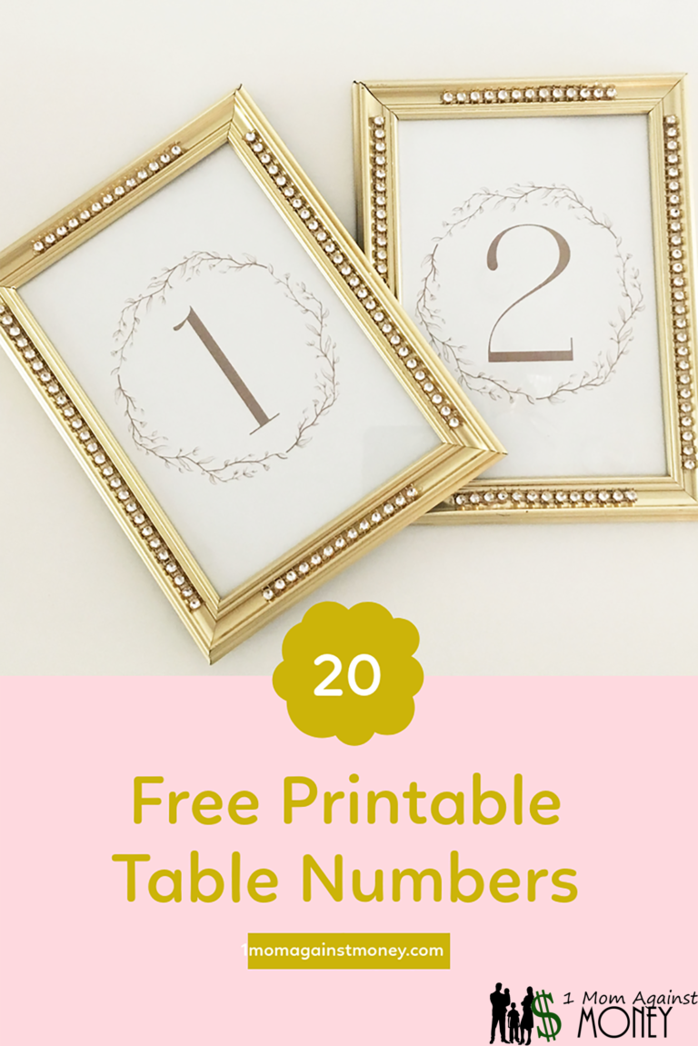 Free Farmhouse Style Table Numbers