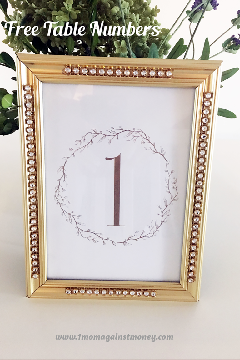 Free Farmhouse Style Table Numbers