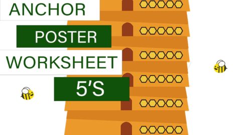 The 5 Beehive Times Table Worksheet and Poster