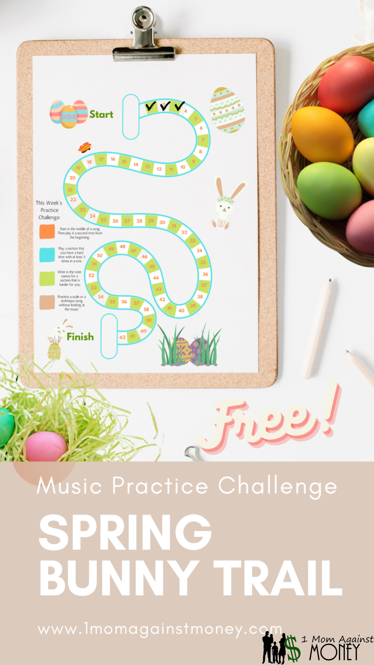 Spring Themed Music Piano Lesson Practice Challenge